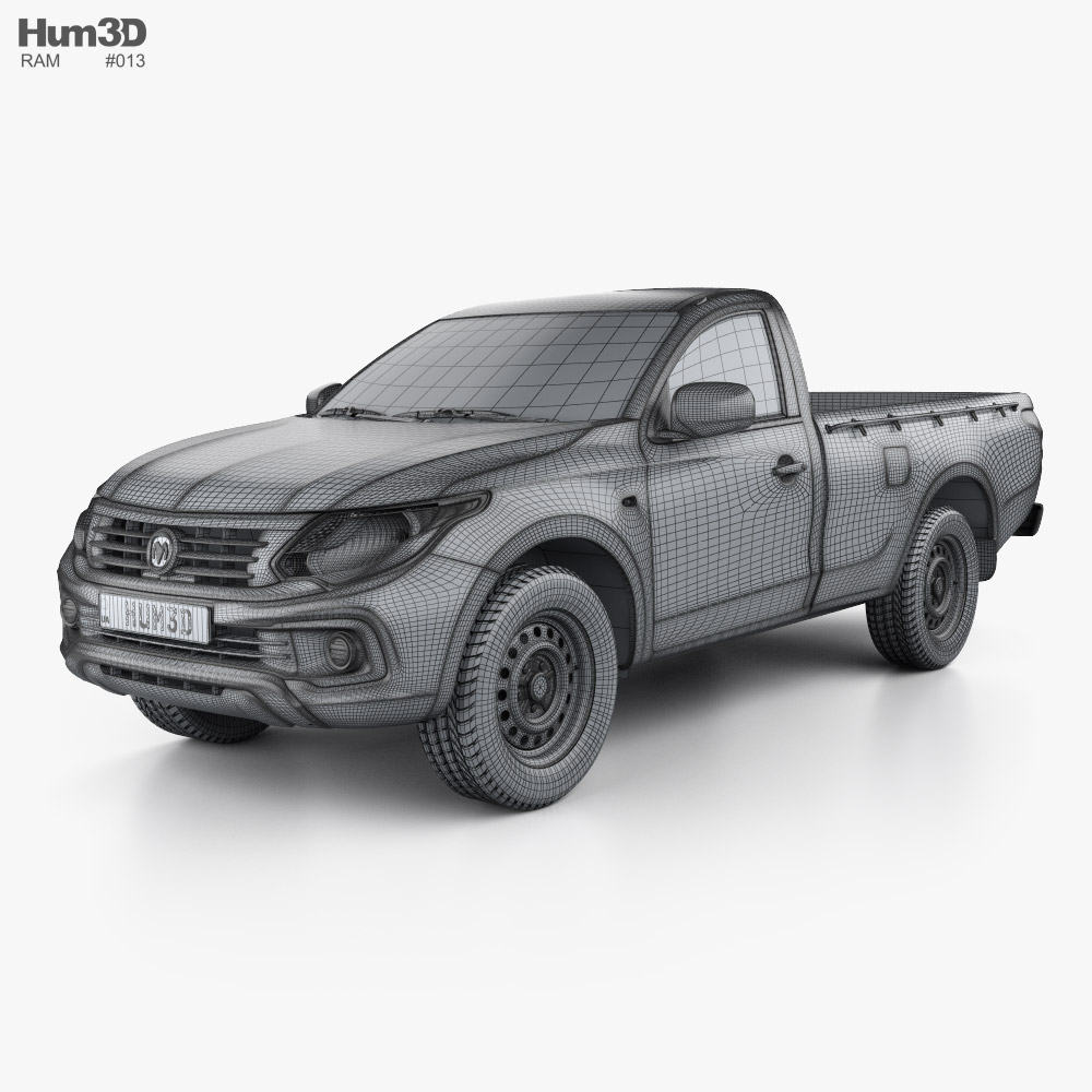 Ram 1200 Single Cab ST 2020 3D model - Download Pickup on 3DModels.org