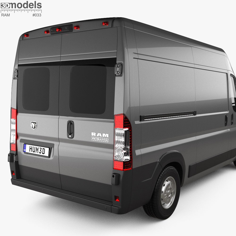 Ram ProMaster Cargo Van L2H2 2022 3D model - Download Van on 3DModels.org