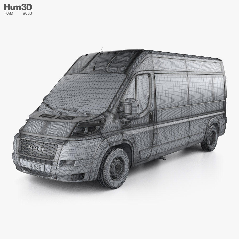 Ram ProMaster Crew Van L3H2 2022 3D 모델 - 다운로드 Van on 3DModels.org