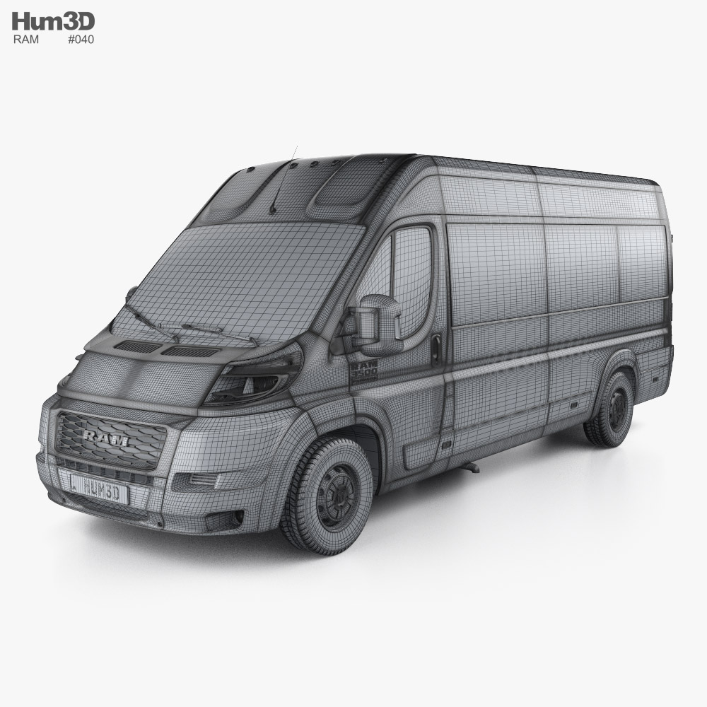 Ram ProMaster Crew Van L4H2 2022 Modelo 3D - Descargar Van on 3DModels.org