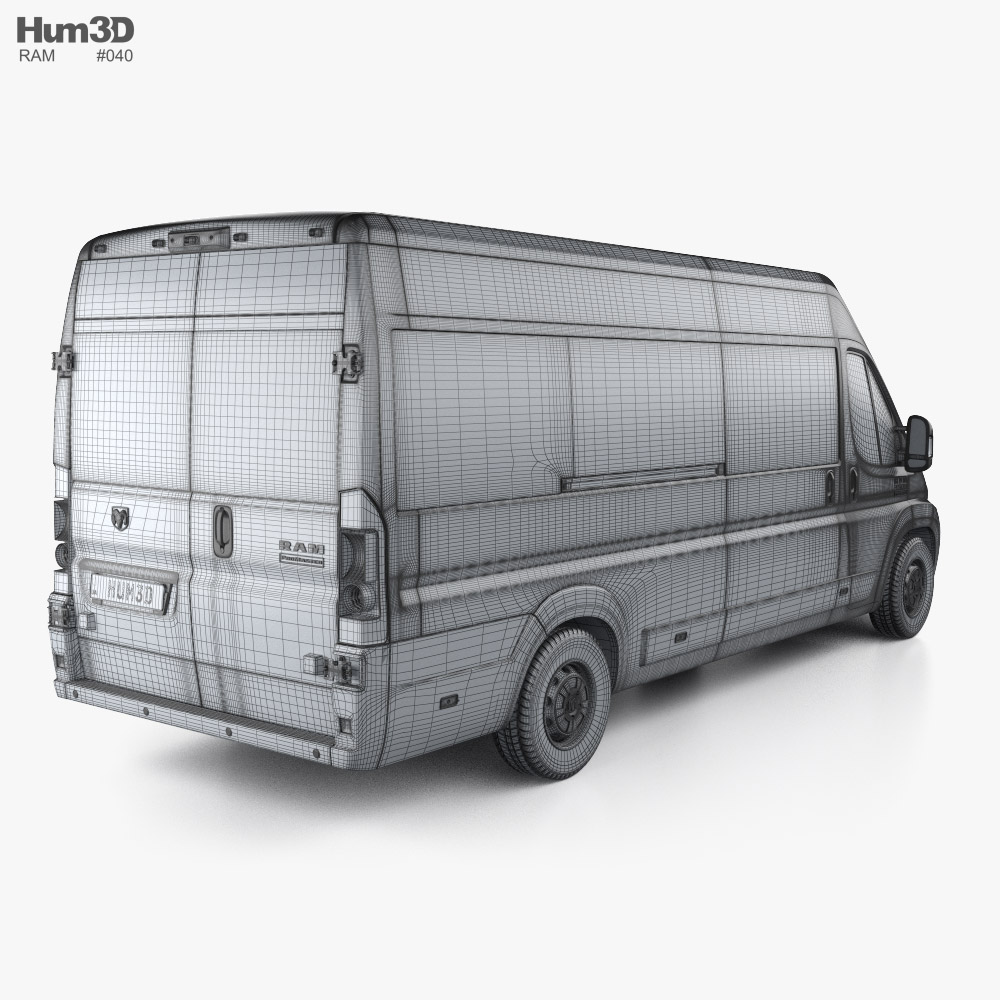 Ram ProMaster Crew Van L4H2 2022 3D model - Download Van on 3DModels.org