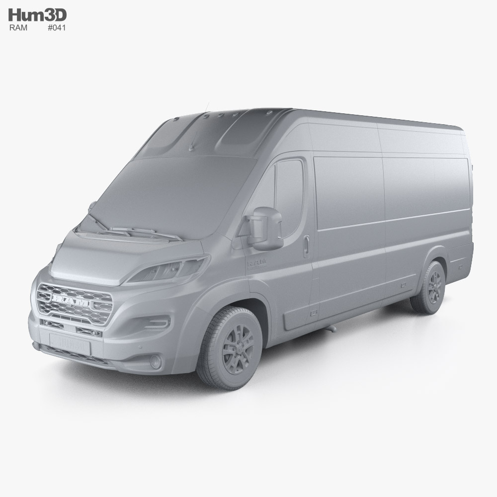 Ram ProMaster Crew Van L4H2 2025 3D 모델 - 다운로드 Van on 3DModels.org
