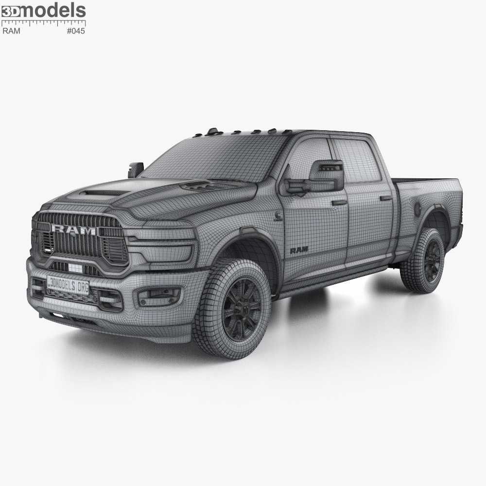 Ram 2500 Crew Cab Rebel 2025 3D model - Download Pickup on 3DModels.org