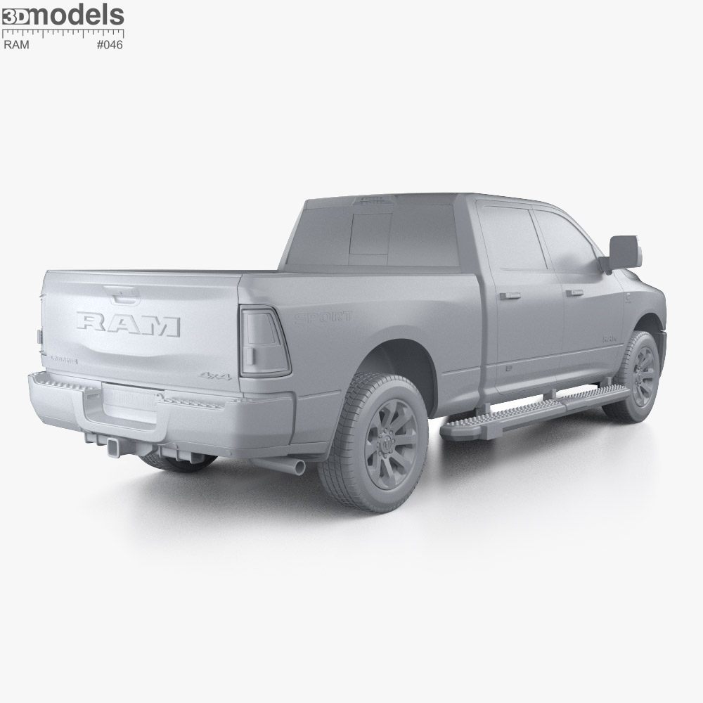 Ram 2500 Crew Cab 6’4″ Bed Laramie Sport 2025 3D model - Download ...