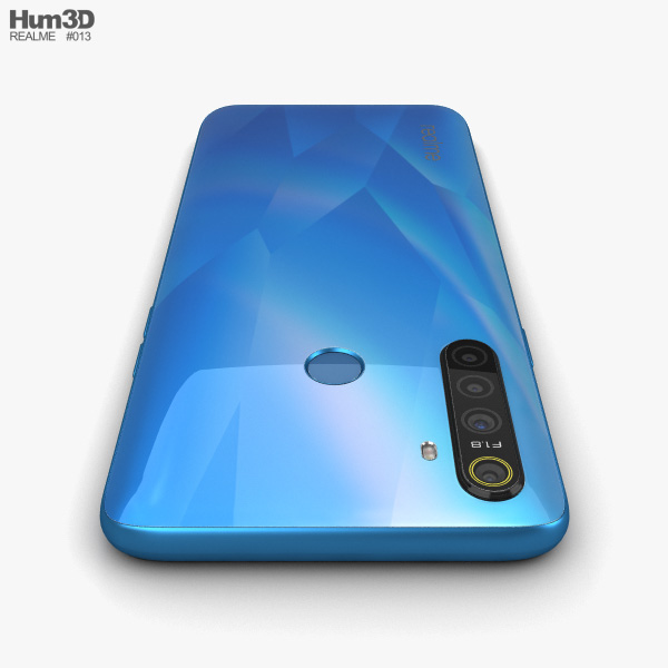Realme 5 Crystal Blue 3D model - Download Phones on 3DModels.org
