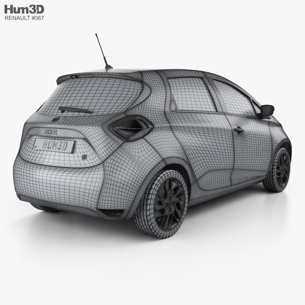Renault Zoe 2015 3D model - Download Hatchback on 3DModels.org