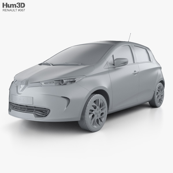 Renault Zoe 2015 3D model - Download Hatchback on 3DModels.org