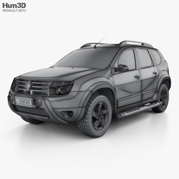 Renault Duster (BR) 2013 3D model - Download Crossover SUV on 3DModels.org