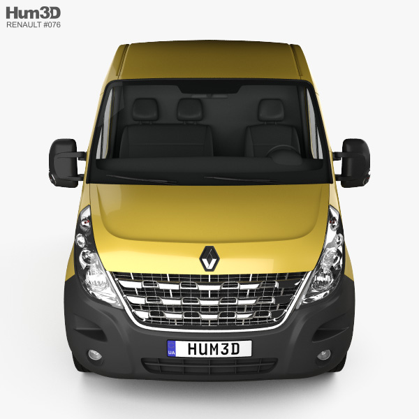 Renault Master Passenger Van 2014 3D model - Download Van on 3DModels.org