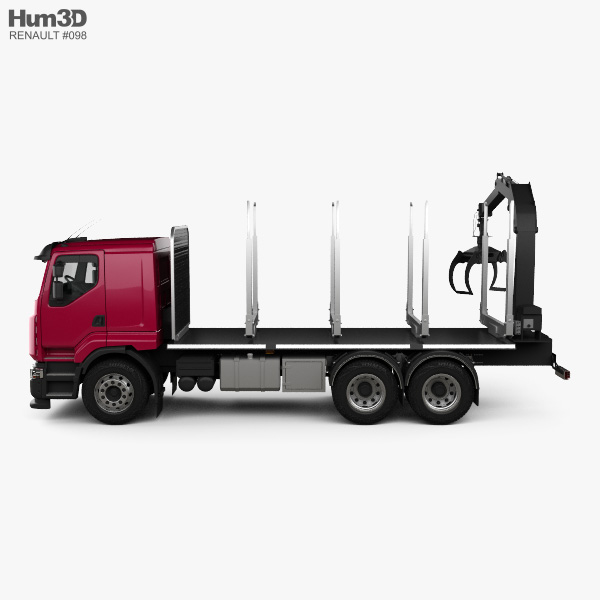 Renault Premium Lander Logging Truck 2014 3D model - Download Truck on ...