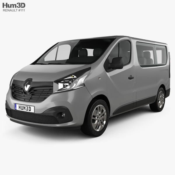 Renault Trafic Passenger Van 2017 3D model - Download Van on 3DModels.org