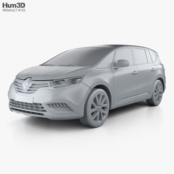 Renault Espace 2017 3D model - Download Van on 3DModels.org