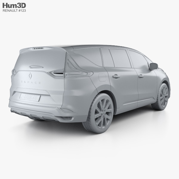 Renault Espace 2017 3D model - Download Van on 3DModels.org