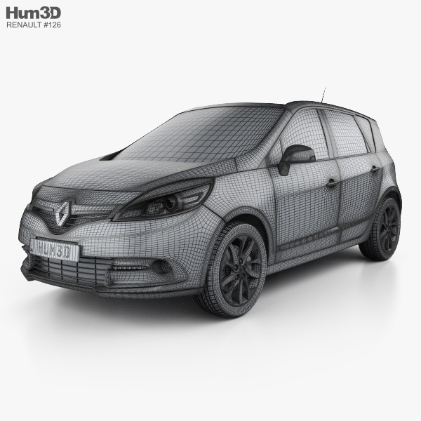 Renault Scenic MPV 2016 3D model - Download Hatchback on 3DModels.org