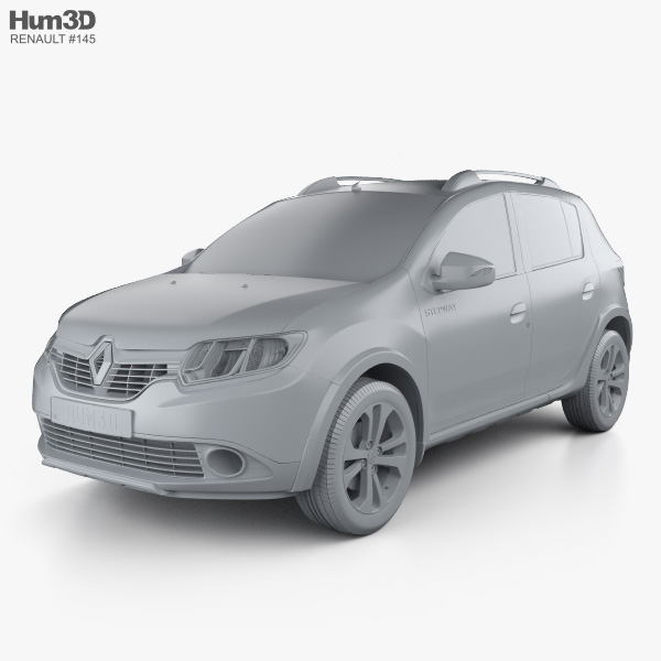 Renault Sandero Stepway 2017 3D model - Download Crossover SUV on ...