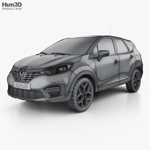 Renault Captur 2020 3D model - Download Crossover SUV on 3DModels.org