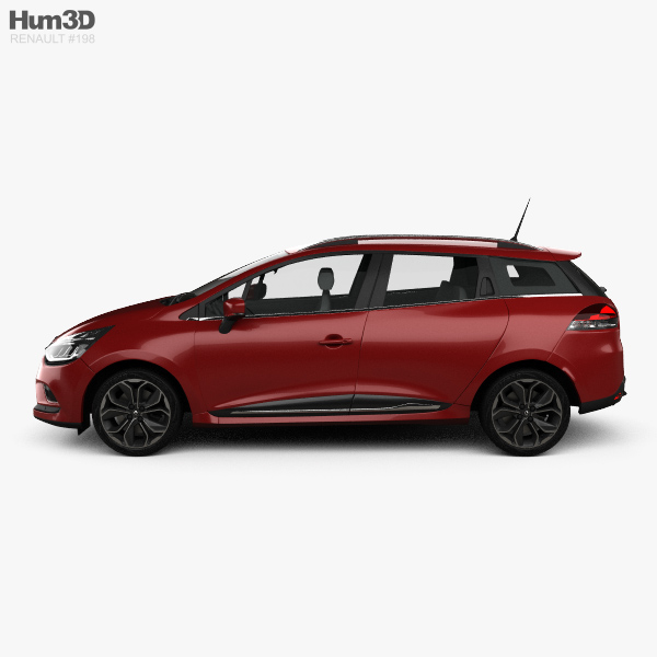 Renault Clio Signature Nav Estate 2018 3D 모델 - 다운로드 Wagon car on ...