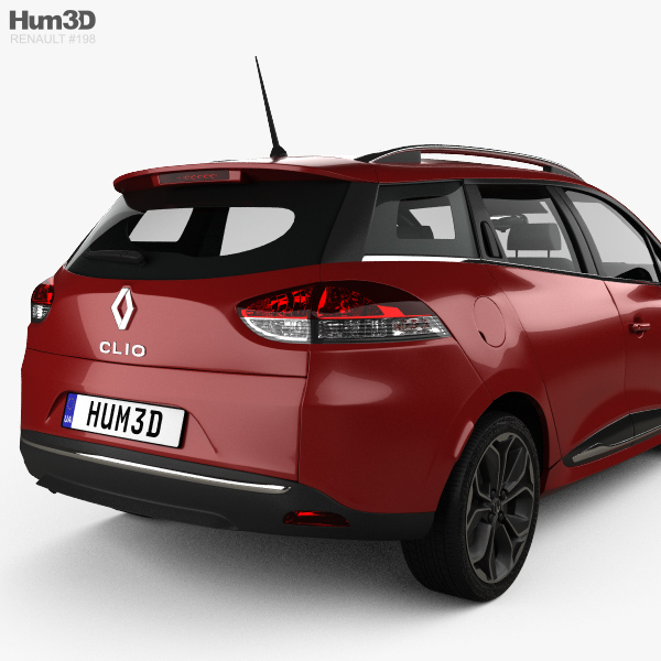 Renault Clio Signature Nav Estate 2018 3D 모델 - 다운로드 Wagon car on ...