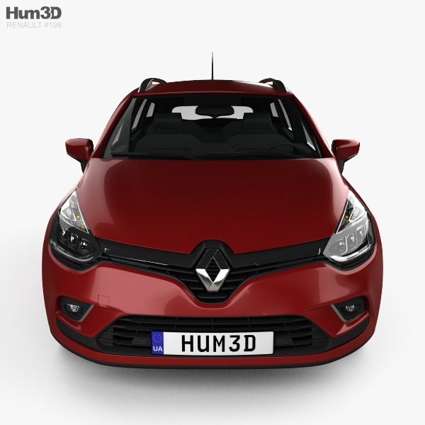 Renault Clio Signature Nav Estate 2018 3D 모델 - 다운로드 Wagon car on ...