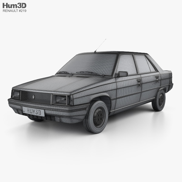 Renault 9 1983 3D model - Download Sedan on 3DModels.org