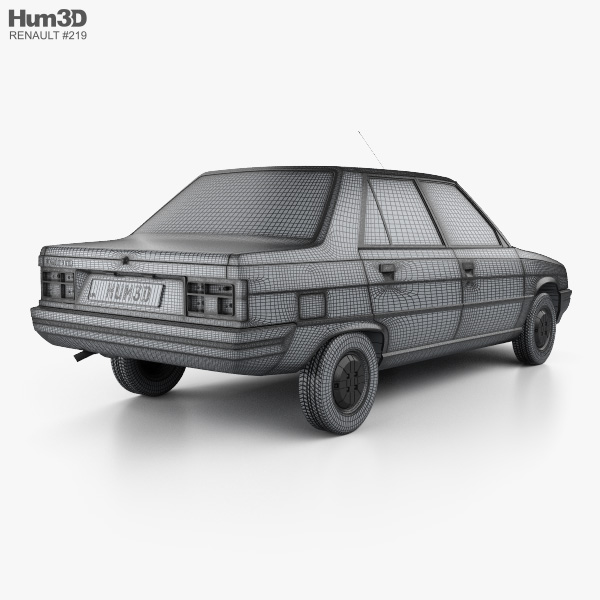 Renault 9 1983 3D model - Download Sedan on 3DModels.org