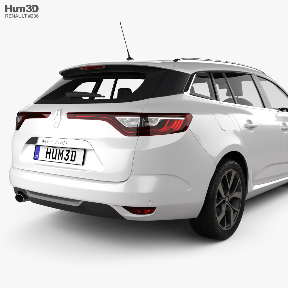 Renault Megane estate 2021 3D model - Download Wagon car on 3DModels.org