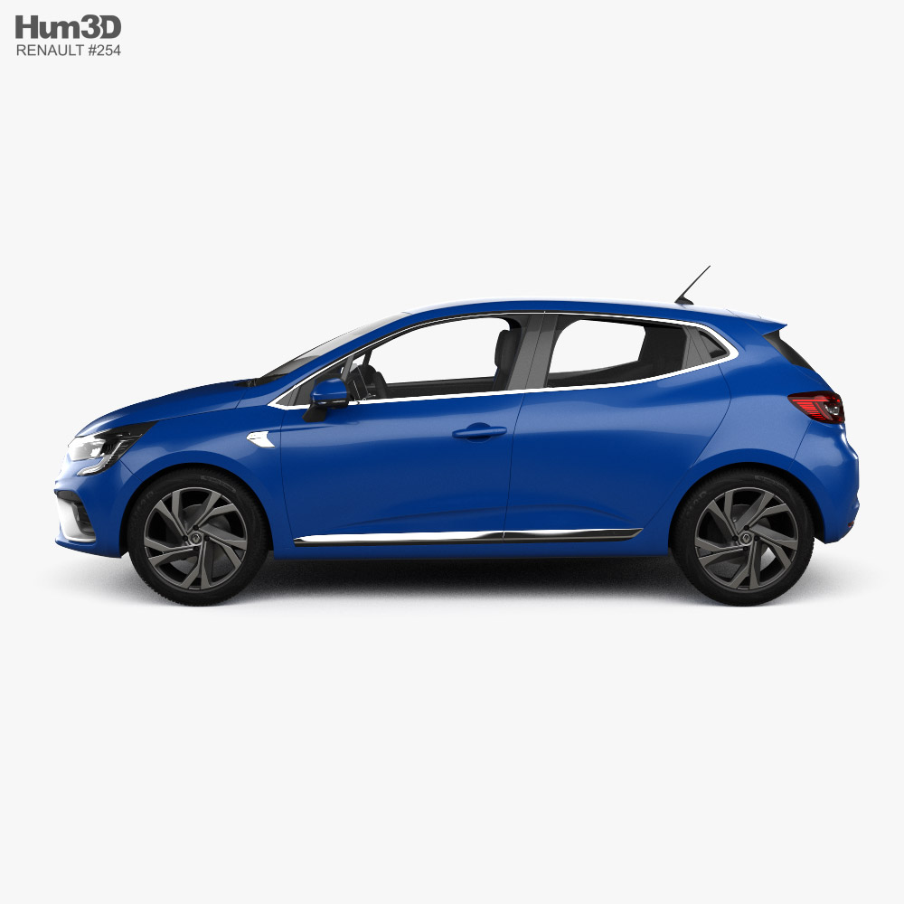 Renault Clio RS-Line with HQ interior 2022 3D model - Download ...