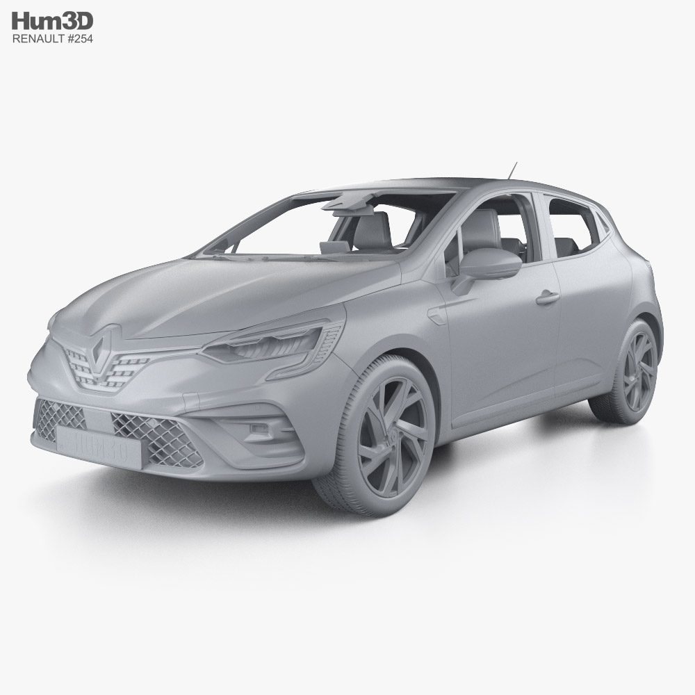Renault Clio RS-Line with HQ interior 2022 3D model - Download ...