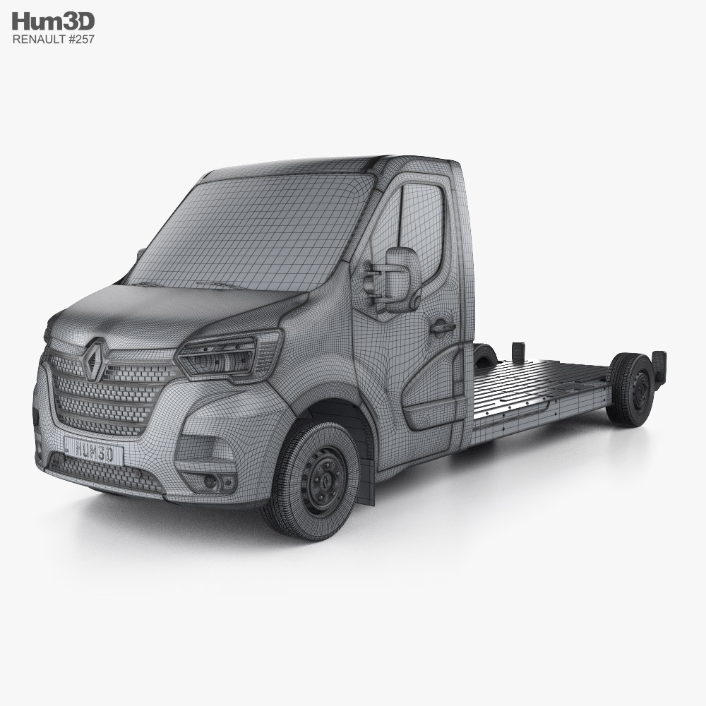 Renault Master Platform Cab L3 2023 3D model - Download Van on 3DModels.org