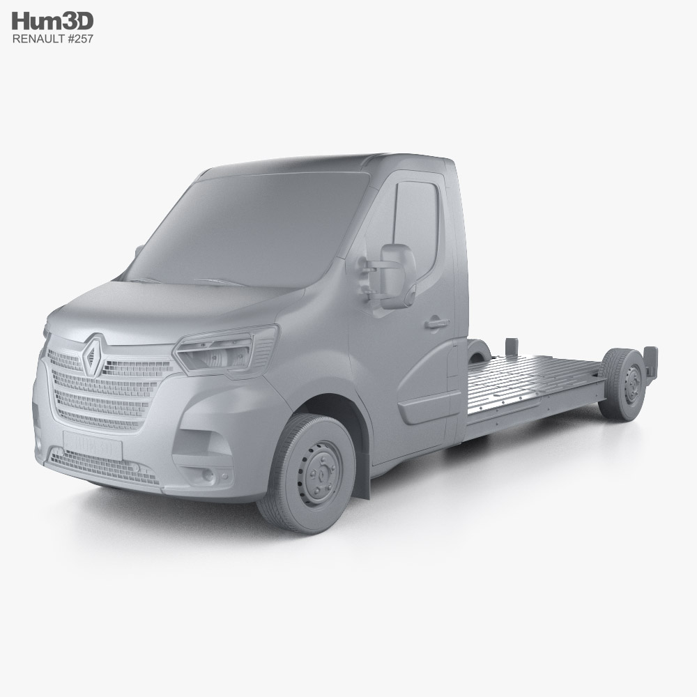 Renault Master Platform Cab L3 2023 3D model - Download Van on 3DModels.org
