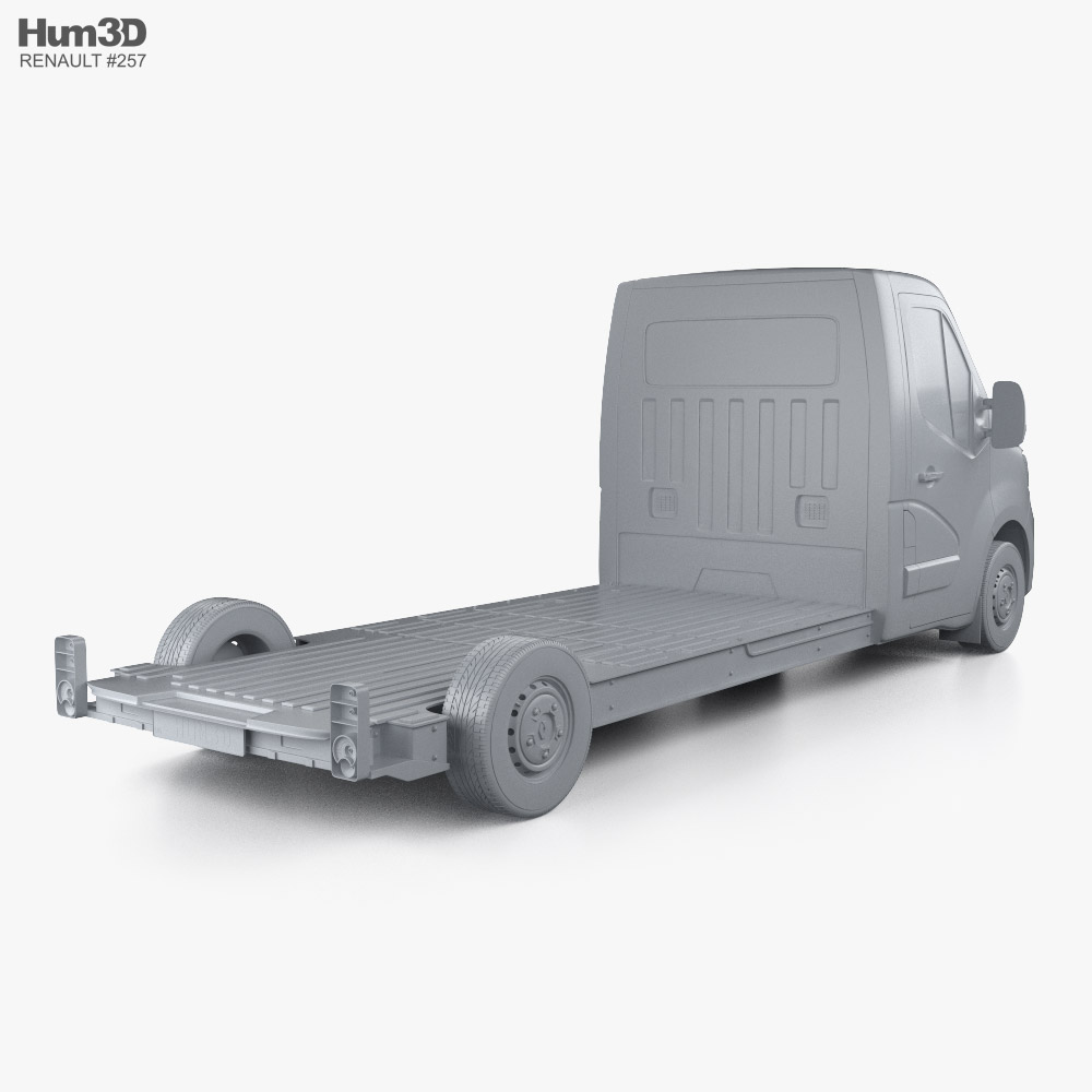 Renault Master Platform Cab L3 2023 3D model - Download Van on 3DModels.org