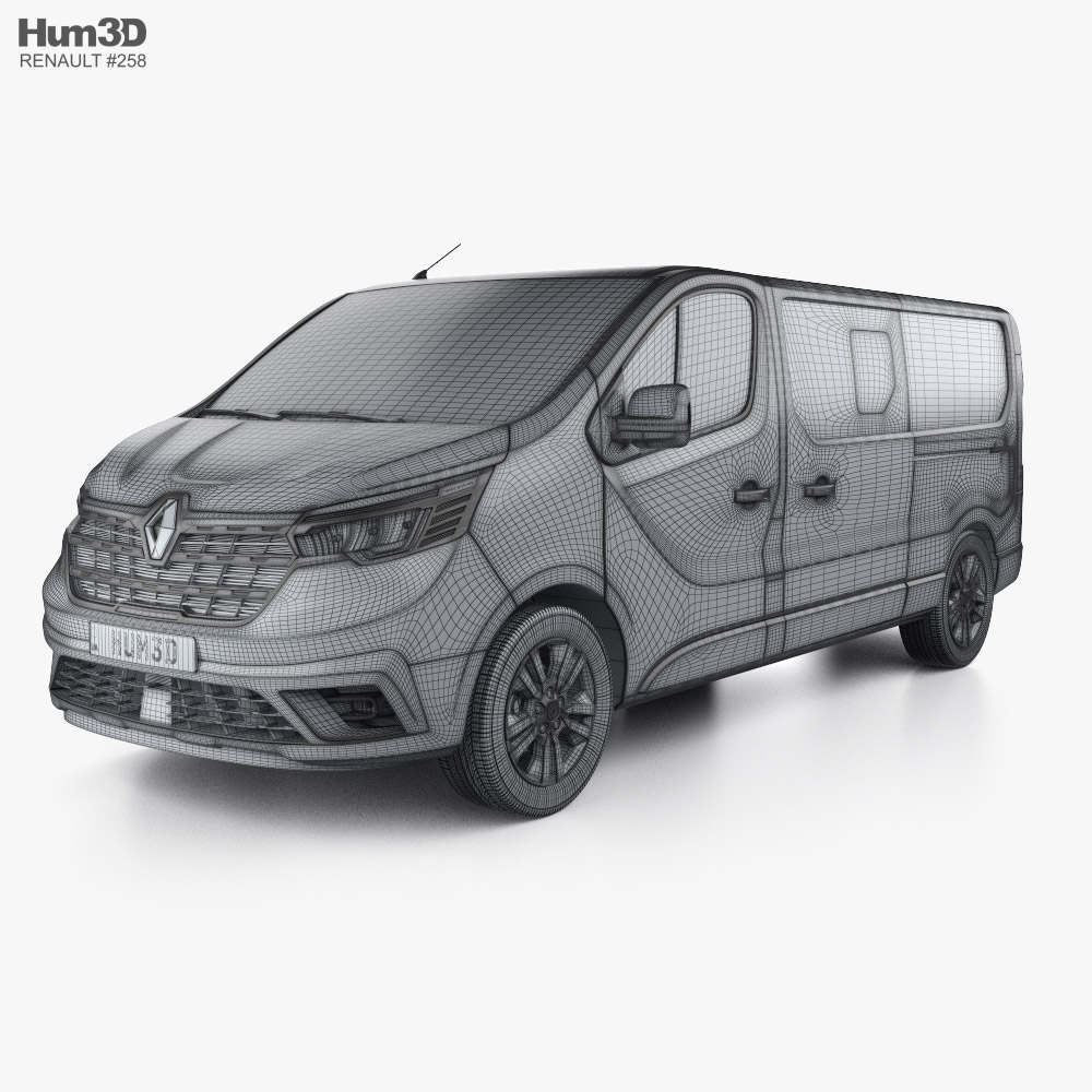 Renault Trafic Passenger Van L2H1 2025 3D model - Download Van on ...