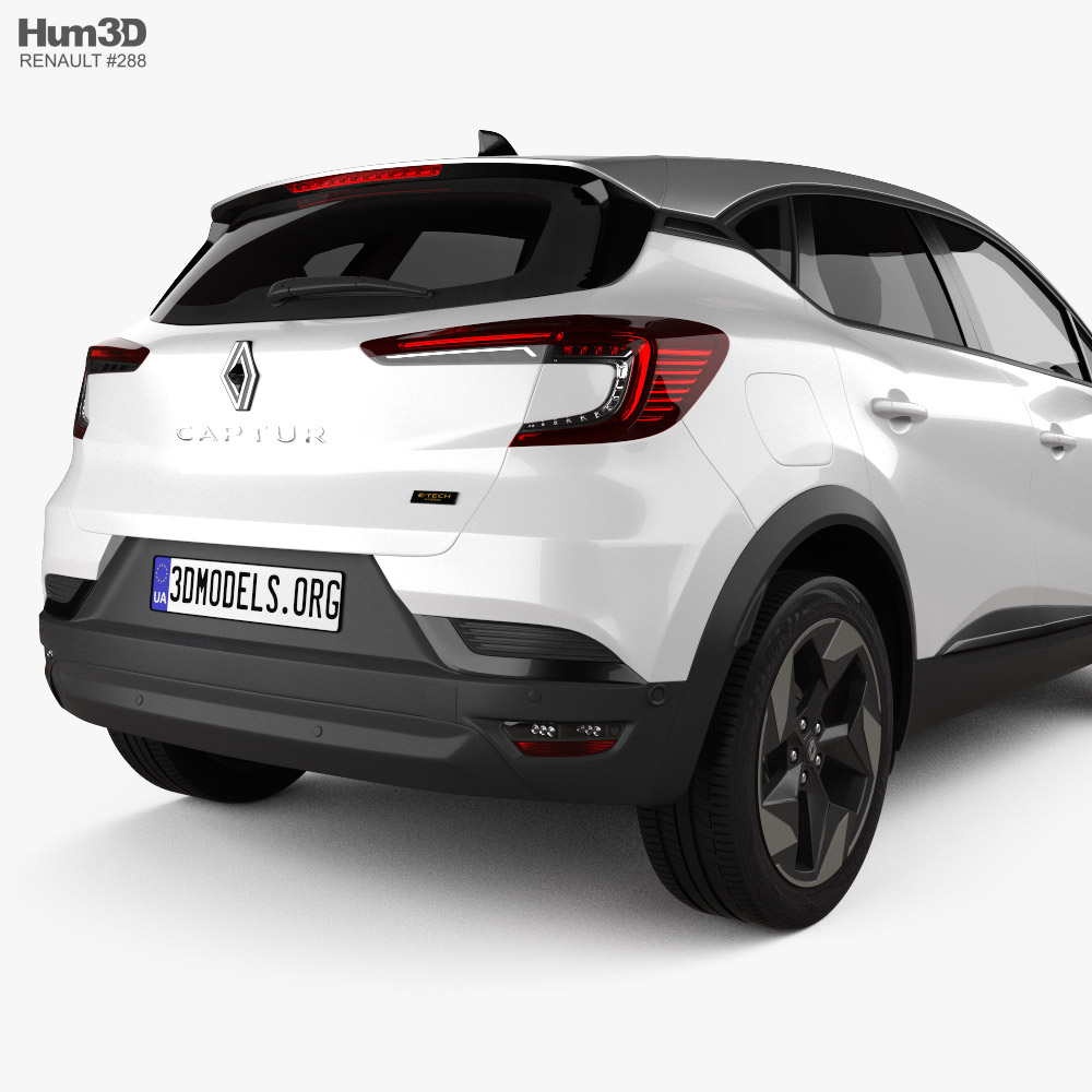 Renault Captur E-Tech Hybrid Techno 2025 3D model - Download Crossover ...