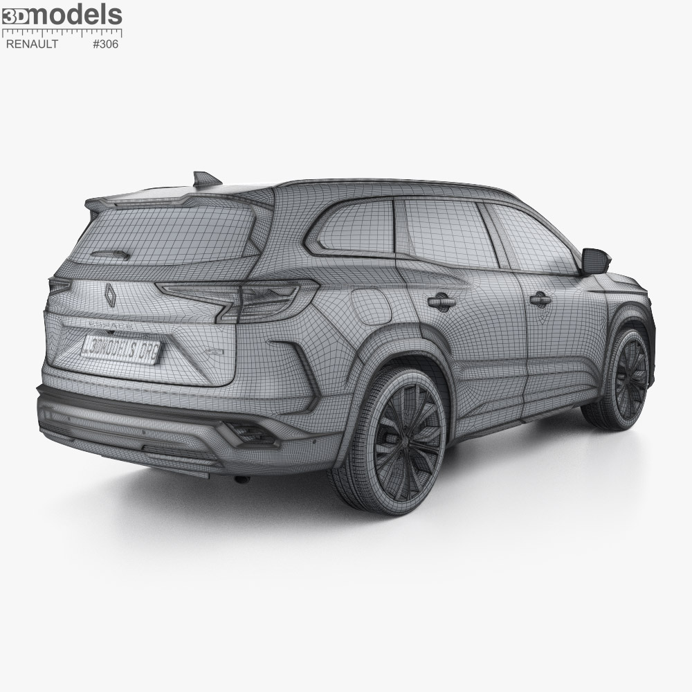 Renault Espace E-Tech 2025 3D model - Download Crossover SUV on ...