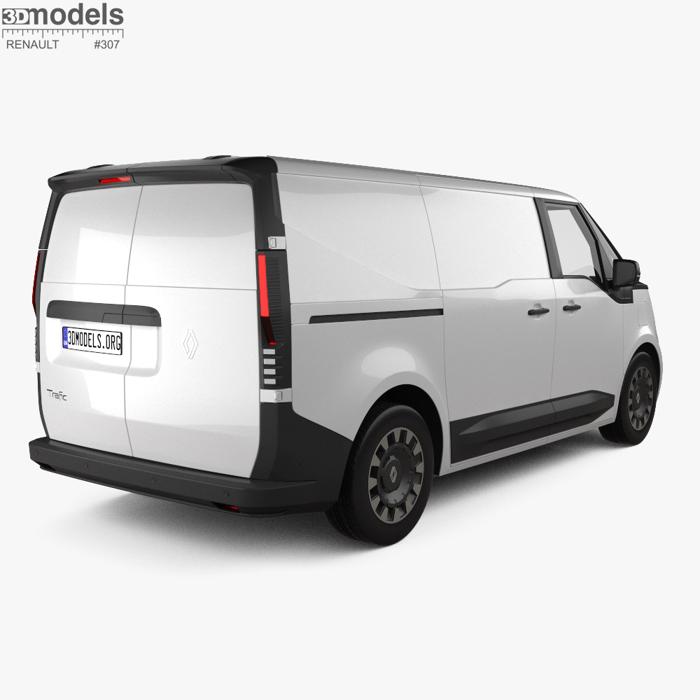Renault Trafic Panel Van 2025 3D model - Download Van on 3DModels.org