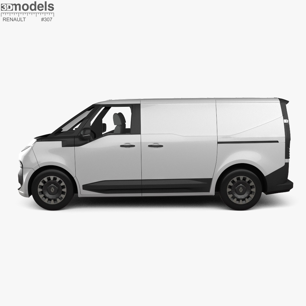Renault Trafic Panel Van 2025 3D model - Download Van on 3DModels.org