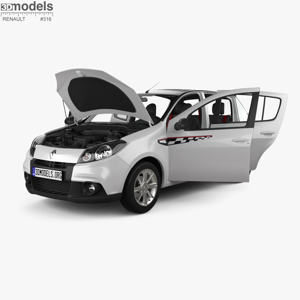 Renault Sandero GT Line BR-specs with HQ interior and engine 2012 3D ...