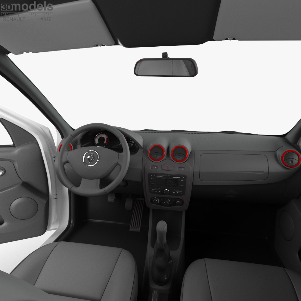 Renault Sandero GT Line BR-specs with HQ interior and engine 2012 3D ...