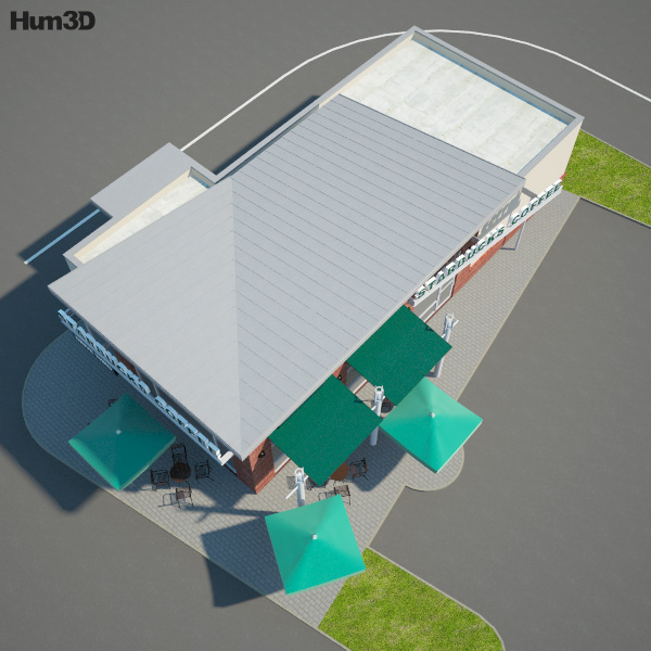 Starbucks Restaurante 01 Modelo 3D - Descargar Commercial Building ...