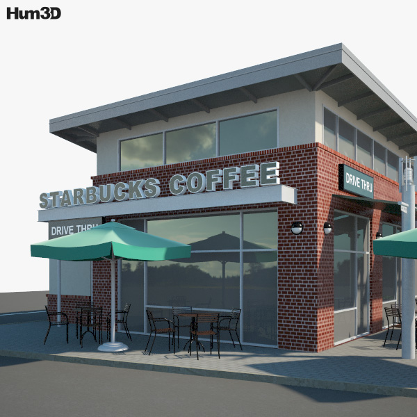 Starbucks Restaurante 01 Modelo 3D - Descargar Commercial Building ...