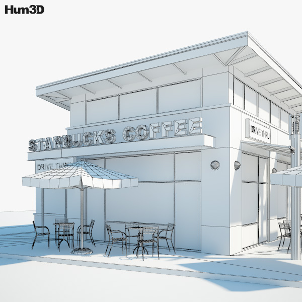Starbucks Restaurante 01 Modelo 3D - Descargar Commercial Building ...