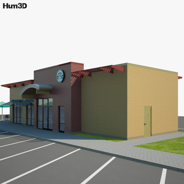 Starbucks Restaurante 02 Modelo 3D - Descargar Commercial Building on ...