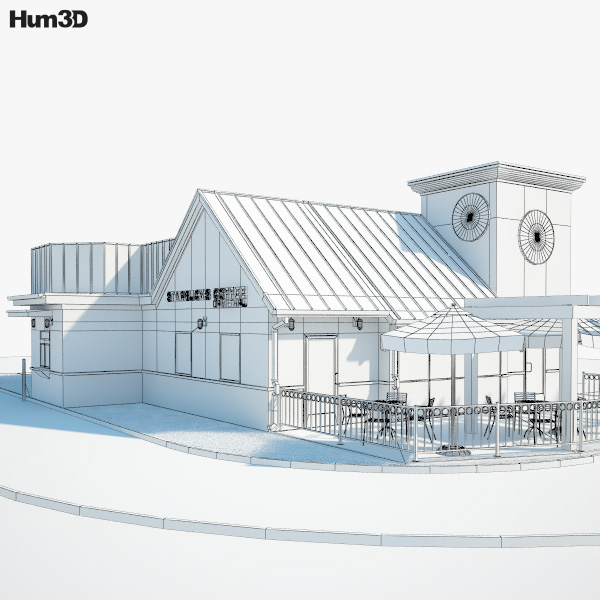 Starbucks 음식점 03 3D 모델 - 다운로드 Commercial Building on 3DModels.org