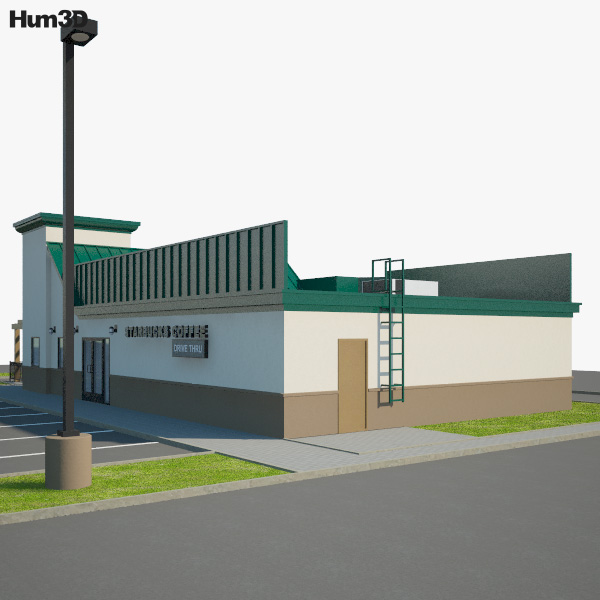 Starbucks 음식점 03 3D 모델 - 다운로드 Commercial Building on 3DModels.org