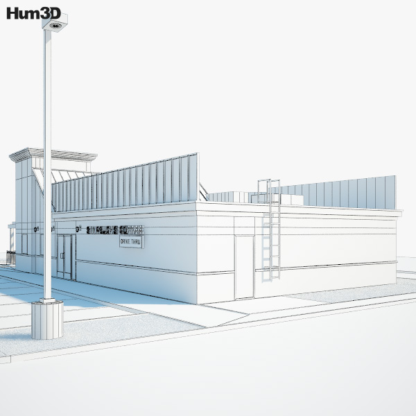 Starbucks 음식점 03 3D 모델 - 다운로드 Commercial Building on 3DModels.org