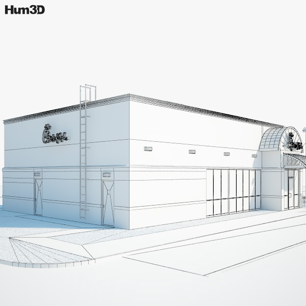 Chick-fil-A Restaurant 01 3D model - Download Commercial Building on ...