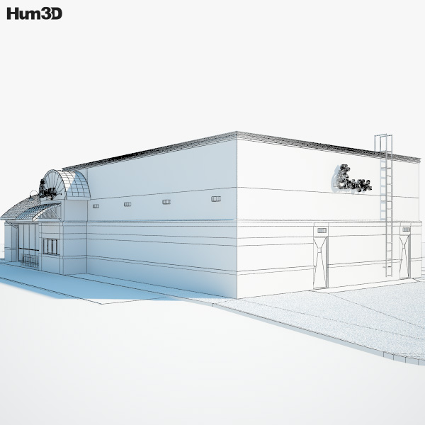 Chick-fil-A Restaurant 01 3D model - Download Commercial Building on ...
