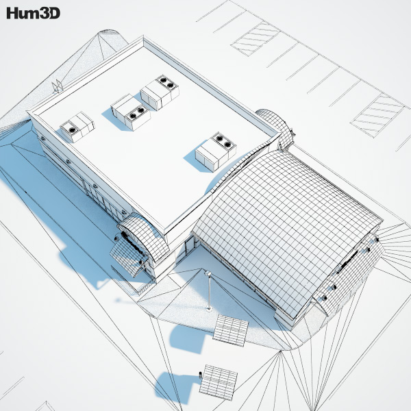 Chick-fil-A Restaurant 01 3D model - Download Commercial Building on ...