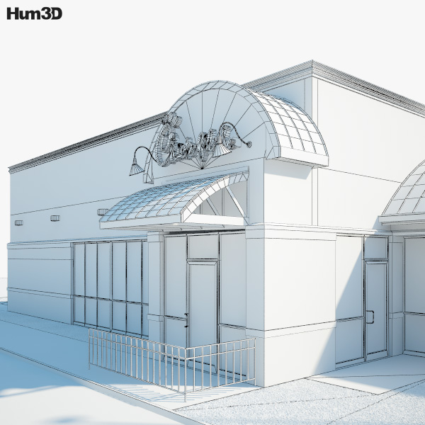 Chick-fil-A Restaurant 01 3D model - Download Commercial Building on ...