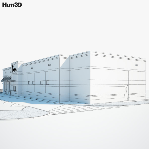 Chick-fil-A Restaurant 02 3D model - Download Commercial Building on ...